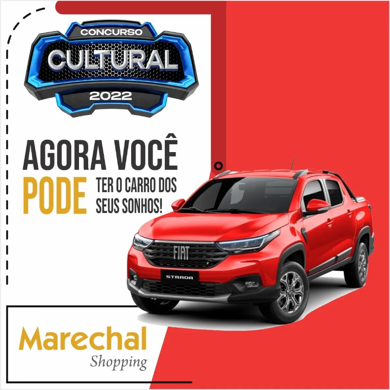 Concurso Marechal Shopping: ganhe um Fiat Strada 2023!